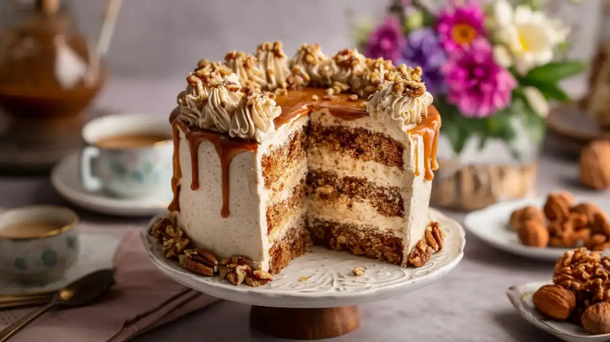 Easy triple Layer Maple Walnut Cake with Maple Frosting in 2025
